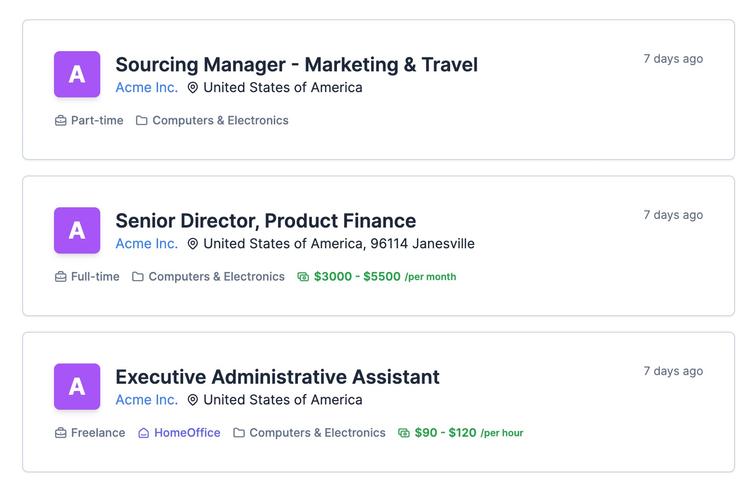 Create Free Job Widget See Pricing